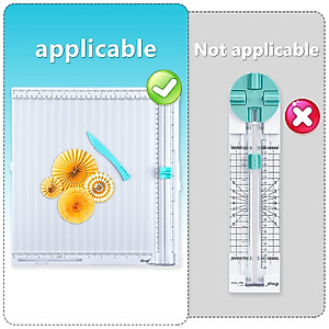 Ecraft Paper Trimmer Replacement Blades: Automatic Security Safeguard Paper Cutter Blade Refills Mint Green (4 Pack)…