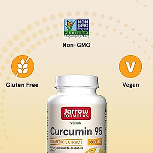 Jarrow Formulas Turmeric Curcumin Supplement - Curcumin 95, Turmeric Supplements, 500 mg for Antioxidant & Joint Support, 120 Capsules