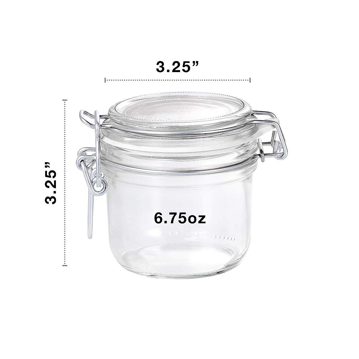 Bormioli Rocco 1234 Fido Clear Jar, 6.75 Oz, 6.75 Ounce