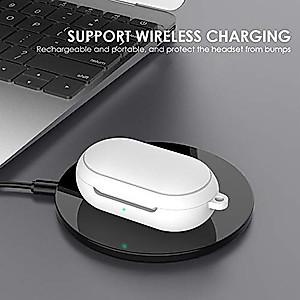 Soft Silicone Skin Case for Samsung Galaxy Buds Plus Case (2020)/ Galaxy Buds Case (2019), Shock-Absorbing Case Cover Accessories with Keychain