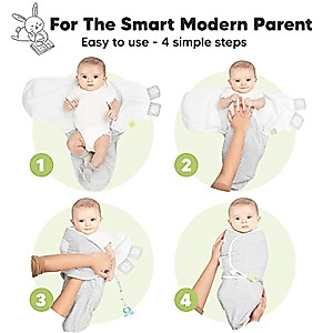 3-Pack Organic Baby Swaddle Sleep Sacks - Newborn Swaddle Sack - Ergonomic Baby Swaddles 0-3 Months - Baby Sleep Sack - Baby Swaddle Blanket Wrap - Baby Swaddle Sack - Baby Swaddle Wrap (Nordic)