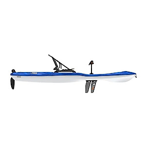 Pelican - Getaway 110 HDII Recreational Kayak- Sit-on-Top - Lightweight and Stable one Person Kayak Vapor Deep Blue-White- 11 ft