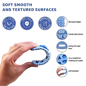 Teething Sticks Toys for Babies Remote Control Shape Teether Toys Set,Teething Toys for Babies 0-6 Months (Beige White02)