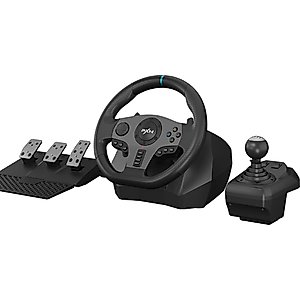 PXN V9 Steering Wheel Gaming for PC,Gaming Steering Wheel 270/900 Degree Racing Wheel with Pedals and Shifter for Xbox One, Xbox Series S/X, PS4, PS3, Switch