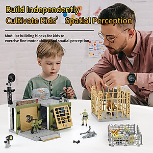 FLYINTOYS Dinosaur Toys for Kids,Dinosaurs Figures Playset with trex,Soldier,Lab,Dino Cage,Hunting Equipment,Create a Dino World,Educational Toy Birthday for Toddler 3-9 Boys&Girls