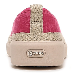 BZees Womens Maui Slip-on Loafer, Pink, 7.5 US