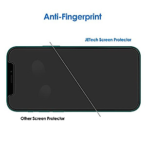JETech Privacy Screen Protector for iPhone 12 Pro 6.1-Inch with Camera Lens Protector (Not for iPhone 12), Anti Spy Tempered Glass Film, 2-Pack Each