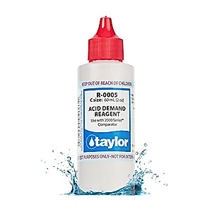 Taylor R-0005-C, Acid Demand Reagent for 2000 Series, 2 Ounce, for Testing Acid Demand Levels in Pool and Spas, Dropper Refill for Water Test Kits, Replace Annually | Made in The USA