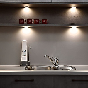 Doulton ¦ W9331032 ¦ HCP Countertop Filter System ¦ Tap Fit ¦ 10" UltraCarb Short Thread Element BSP Mount ¦ Superb Taste Drinking Water Filter ¦ 9501 ¦ White and Grey