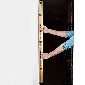 Mayes 10136 48-Inch Bound Wood Laminated Level, Level Tool 48 Inch, Basic Level and Plumb Vials, 4 Ft. Level Crafted with Laminated Layers of American Hardwood