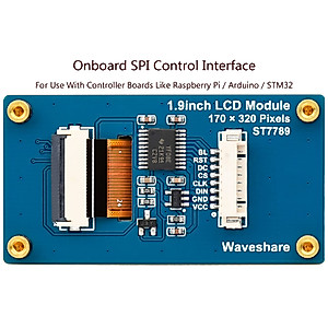 1.9inch LCD Display Module, 170x320 Resolution 262K Colorful IPS Screen Display, SPI Interface, Built-in ST7789V2 Chip, for Raspberry Pi 4B/3B+/3B/2B/Zero/Zero W/Zero 2W/WH,for Arduino, STM32, etc