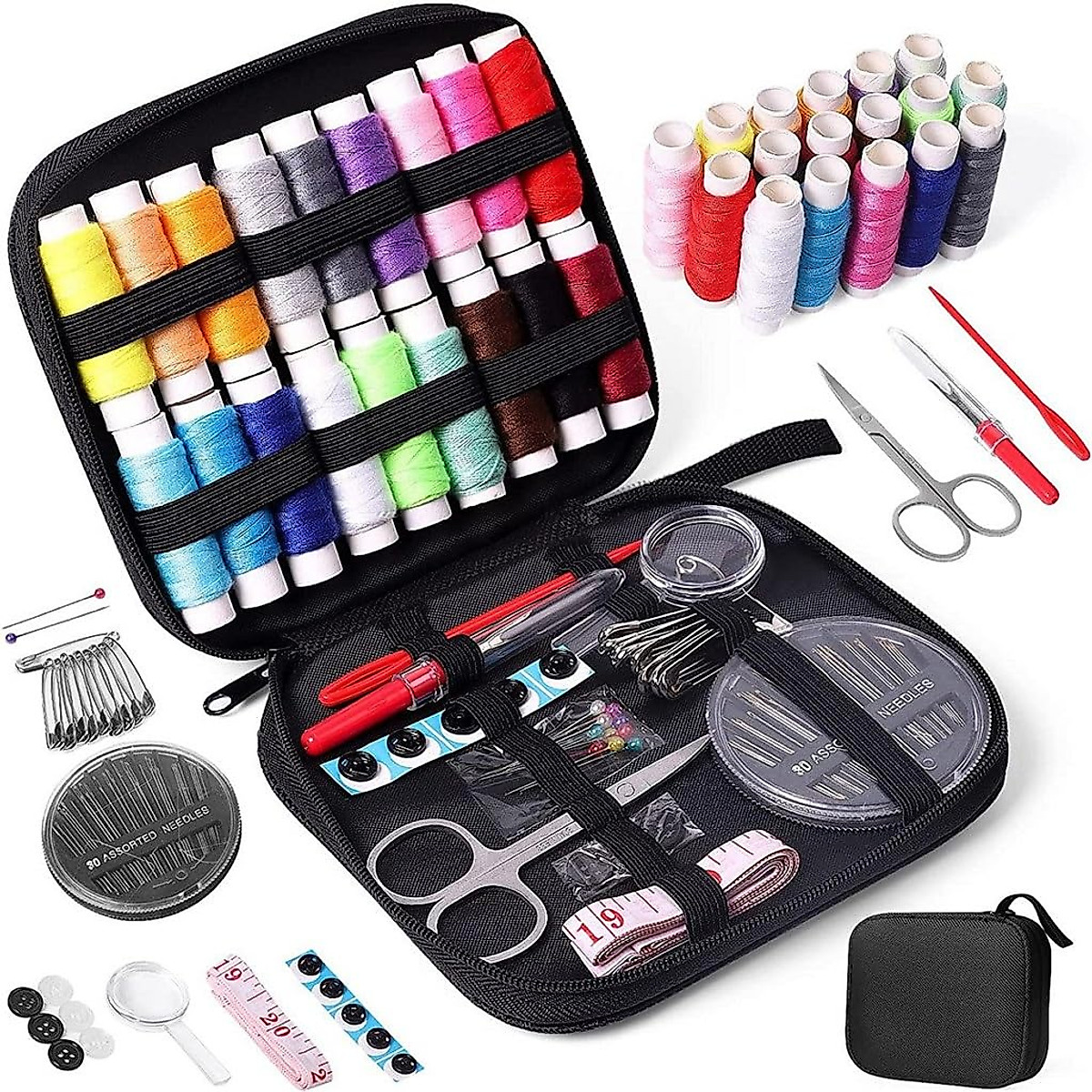 IRDFWH Handbag Portable Needle and Thread Box Set Home Sewing Bag Sewing Tool Needle and Thread Bag