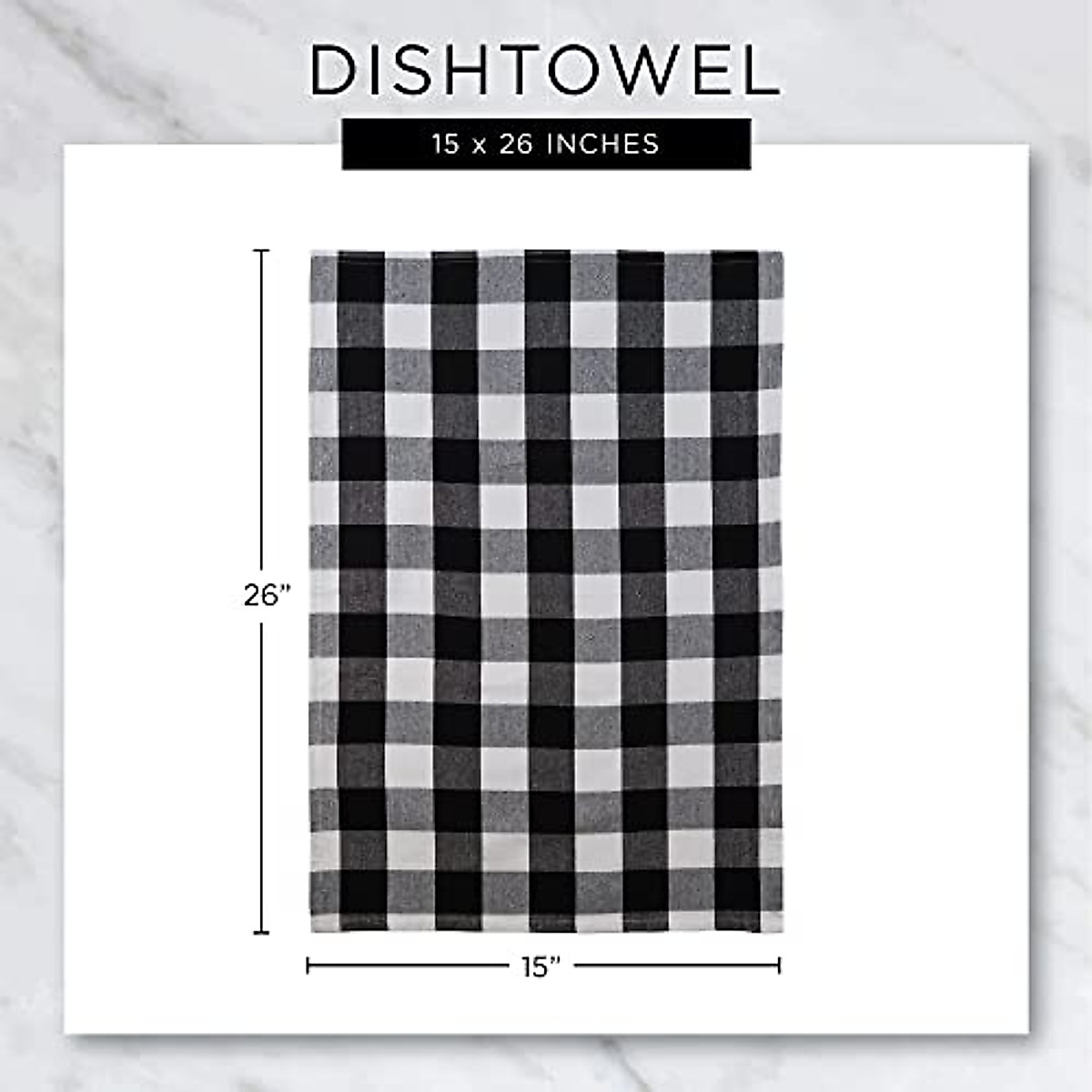 DII Basic Terry Collection Waffle Dishtowel Set, 15x26, Solid Spice, 4 Piece