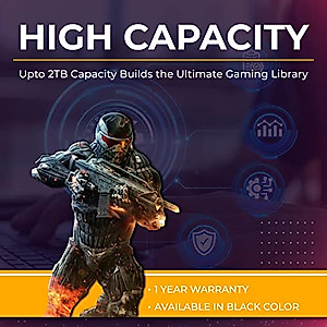 SUHSAI Gaming Hard Drive 500 GB Portable External Hard Drive USB 3.0 Storage Drive 2.5 HDD Compatible with Laptop Computer, Xbox, MAC, PS4, PS5, chromebook - Black