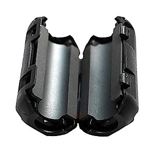 10pcs Inner 9mm 0.35'' Ferrite Clip Noise Filter Ferrite Bead Ferrite Clamps Chokes Ferrite Ring Ferrite Snap Black