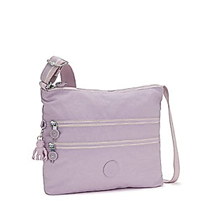 Kipling Women’s Alvar Crossbody, Super Light, Durable Messenger, Nylon Shoulder Bag, Gentle Lilac