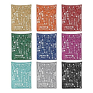 Custom Blanket Personalized Name Blanket Customized Blanket with Name Text for Adult Kid Birthday Christmas Mothers Fathers Valentines Day Gift (Monogrammed 03, 50" x 60")