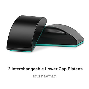 Hat Heat Press Machine for Caps with 2pcs Interchangeable Platens(6.7"x3.8", 6.7"x2.5"), Cap Heat Press for Stuctured Hats and HTV Iron On and Sublimation Projects, Heat Transfer Printing for Caps
