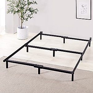ZINUS Compack Metal Bed Frame, 7 Inch Support Bed Frame for Box Spring and Mattress Set, Black, California King