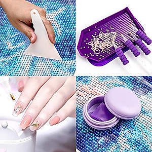 60 Slots Diamond Painting Storage Container, Diamond Painting Accessories Kit with Storage Case for Diamond Art Craft Jewelry Beads Rhinestones Organizer