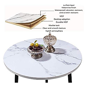 BROHN Conference Reception Room Coffee Table with Chair, Reception Table and Chair Combination Negotiation Table Sales Office Shops Meetings Small Round Tables Office Conference Tables (Color : Red)