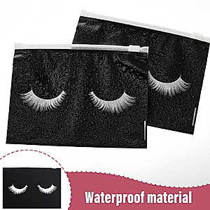 60 Pieces Eyelash Aftercare Bags Cosmetic Makeup Small Zipper Cases Travel Bags Lash Aftercare Accessories for Women Girls, 6 x 4 Inch