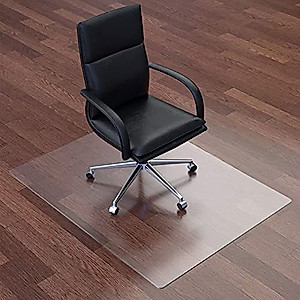 ZIJINJIAJU Office Chair Mat, 35"x47" Chair Mat for Hardwood Floor - Clear PVC Desk Chair Mat for Home Office - Rolling Chair Mat Plastic Mat Under Desk Chair