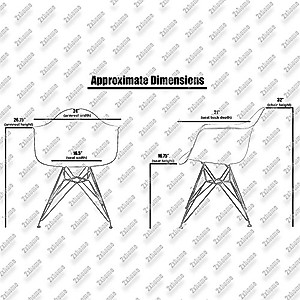 2xhome Contemporary Molded Modern Dining Arm Chair With Metal Wire Legs, Teal Blue