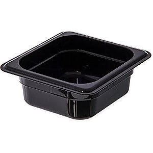 CFS 3068303 StorPlus Sixth Size Food Pan, Polycarbonate, 2.5" Deep, Black