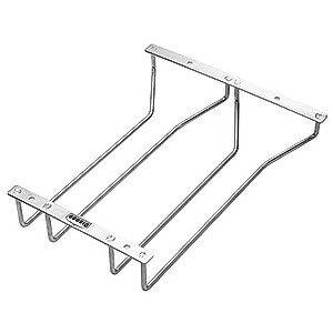 Dianoo 2 Rows 27cm Wine Glass Racks, Stemware Racks, Stainless Steel Bar Home Cup Glass Holder, Wine Glass Rack Hanger, Under Cabinet Wine Glass Stemware Rack Holder, 2 Rows