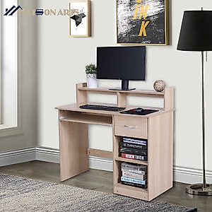 MAISON ARTS Gaming Computer PC Desk, Gamer Workstation, Small Mesa Escritorio Gamer Table Desk