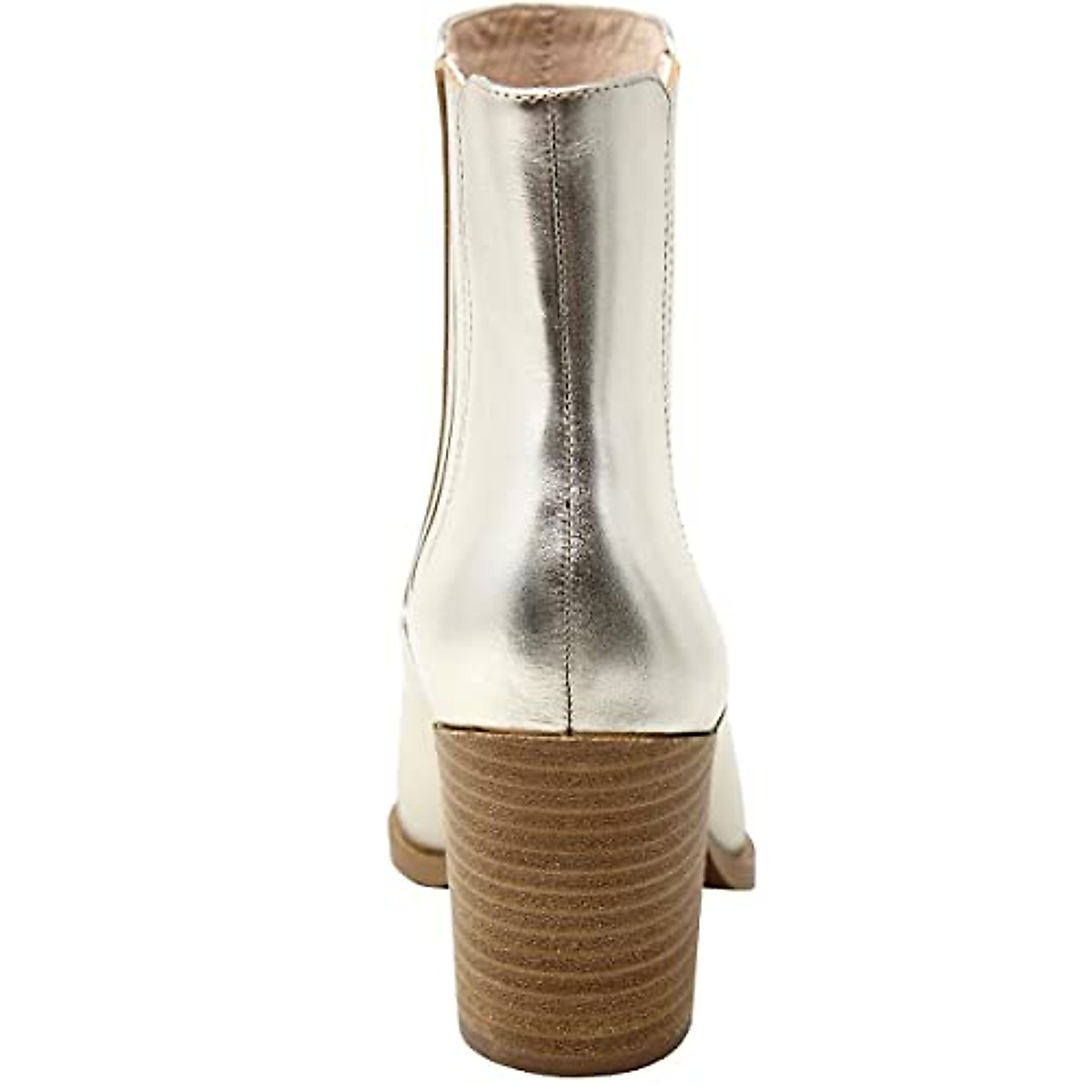 CHARLES BY CHARLES DAVID Women's Shopper Leather Block Heel Bootie Gold 8