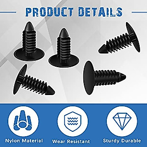 Yulejo 100 Pcs Medium Multi Gauge Rivet Patio Strapping Fasteners 3/16 Inch or 7/32 Inch Hole Lawn Chair Webbing Patio Chair Repair Kit for Outdoor Furniture Lounge (Black)