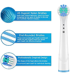 Replacement Brush Heads for Oral B Compatible Electric Toothbrush Heads, Including 4 Precision, 4 Floss, 4 Cross and 4 Whitening - 16 Variety Pack