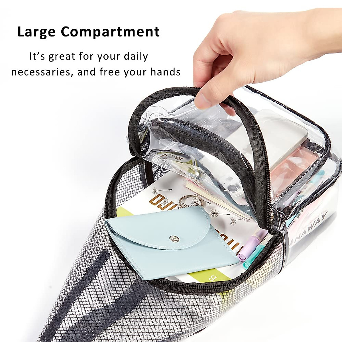 COVAX Clear Sling Bag Stadium Approved, Small Clear Shoulder Backpack, Casual Clear Crossbody Chest Bag for Women & Men