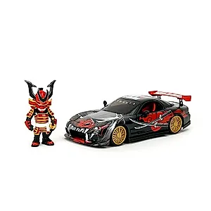 Jada Toys Lab Monkeys 1993 Mazda RX-7 with Saru Figure - 1:24 Diecast Car - Collectible Car Model - Premium Details, Limited Artist Edition - Collector Toys for Adults