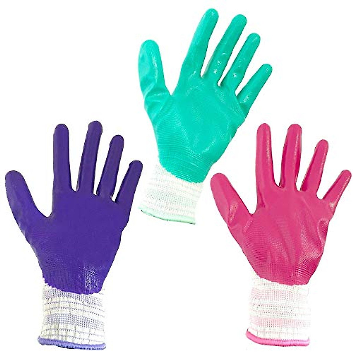 Gardening Gloves for Women Ladies Garden Gloves for Women Gardening Gifts for Women, 3 Pairs, Protective Work Gloves Reusable Gloves Womens Gardening Gloves Guantes de Trabajo para Mujer