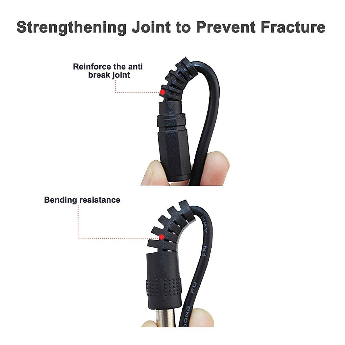 USHANLIN DC Power Splitter Security Camera Power Splitter 12V CCTV Power Cable (1 Female to 2 Male 5.5mm X 2.1mm, 5Pack)