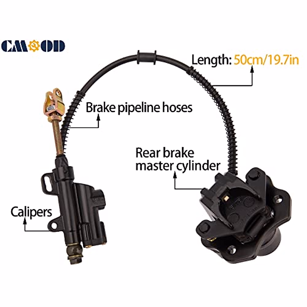 Rear Brake Master Cylinder Caliper For 50cc 70cc 90cc 110cc 125cc Chinese ATV Taotao Quad Coolster 3050HD Four Wheeler