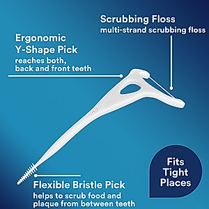 DenTek Complete Clean Easy Reach Floss Picks, No Break & No Shred Floss, 75 Count
