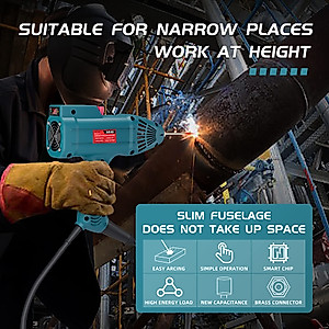 Welding Machine,Handheld ARC Welder Kit Portable MMA Welding Machine 110V Voltage IGBT Digital Stick Welder with Toolbox,Folding Welding Helmet,Welding Brush,Welding Gloves,Welding Rod