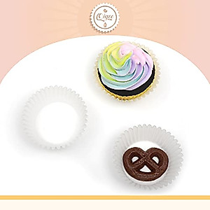 1000pcs White Cupcake Liners Muffin Linner No Smell, Food Grade Baking Cups（Standard Size）qiqee
