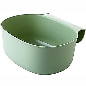 BLMIEDE Kitchen Cabinet Hanging Garbage Waste Bins Trash Storage Container Trash Can Basket Holder Rubbish Organizer on Trash Bag (Green, One Size)