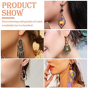 TOAOB 150pcs Mixed Colors Earring Hooks Hypoallergenic Ear Wire Hooks and 1000pcs 4mm Open Jump Rings 200pcs Earring Backs Jewelry Making Findings