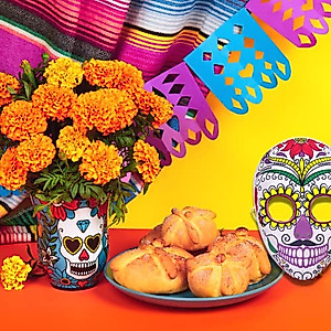 Day of the Dead Sugar Skull Senor Bones Plastic Mask