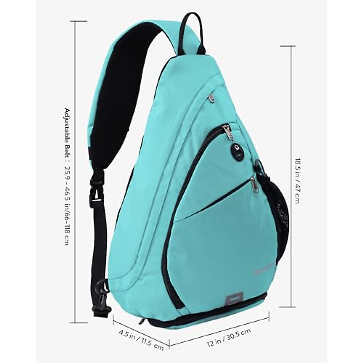 WATERFLY Sling Bag Crossbody Backpack: Over Shoulder Daypack Casual Cross Chest Side Pack