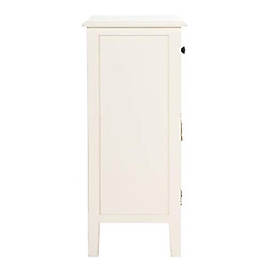 Safavieh Home Collection Everly Drawer , Vintage White 1-Drawer 2 Removable Baskets Side Table