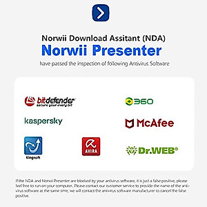 NORWII N26 Wireless Presenter with Laser Pointer 300 FT, 2.4GHz Presentation Clicker for Powerpoint Presentation, PPT Powerpoint Clicker for Presentation Remote Google Slide Clicker