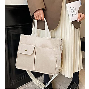 Tote Bag Women Corduroy Hobo Satchel College Travel Crossbody Bags Messenger Handbag 2023