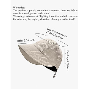 2024 New Womens Sun Hats Women's Outdoor UV-Protection-Foldable Beach Hats,Wide Brim Summer Fisherman's Caps UPF 50+ Beige